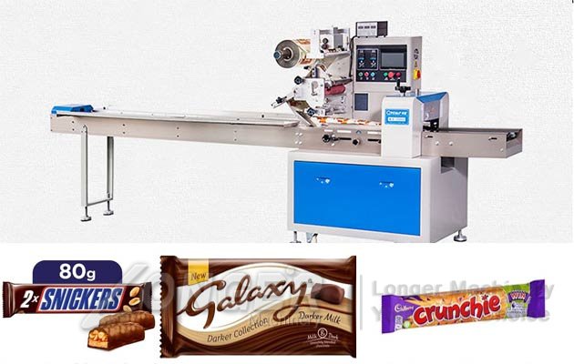Chocolate Bar Wrapping Machine|Pillow Type Granola Bar Packaging Machine