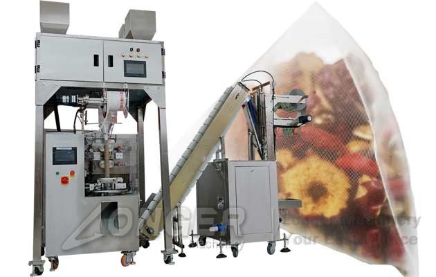 Pyramid Tea Bag Packaging Machine With Inner and Outer Envelope